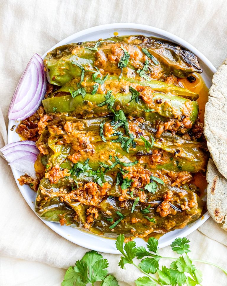 Stuffed Peppers-Bharela Marcha nu Shaak - Feast with Safiya