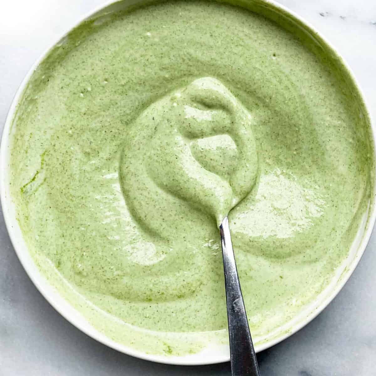 Cilantro Chutney Raita-Indian Yogurt Sauce - Feast with Safiya