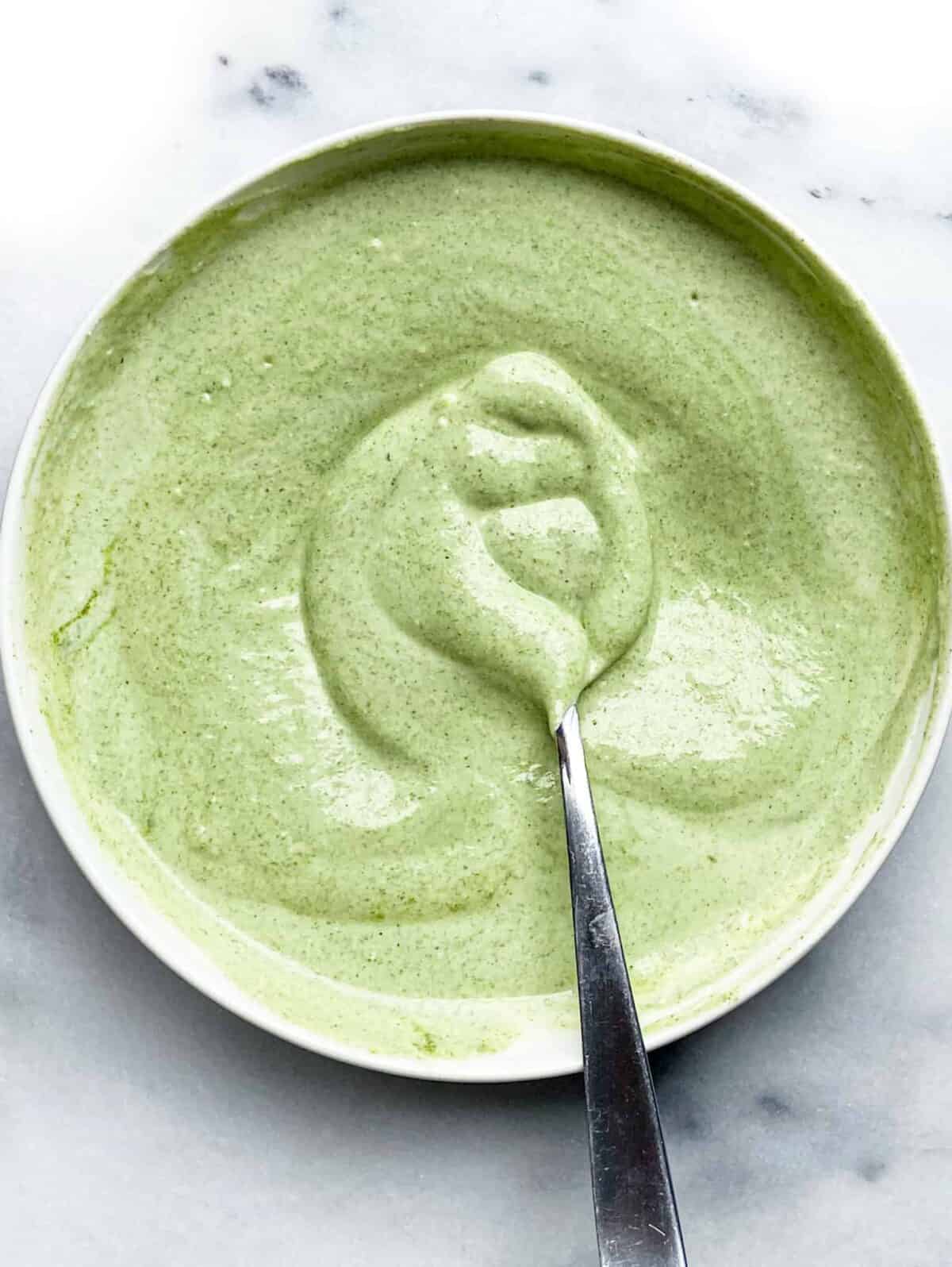 Cilantro Chutney Raita-Indian Yogurt Sauce - Feast with Safiya