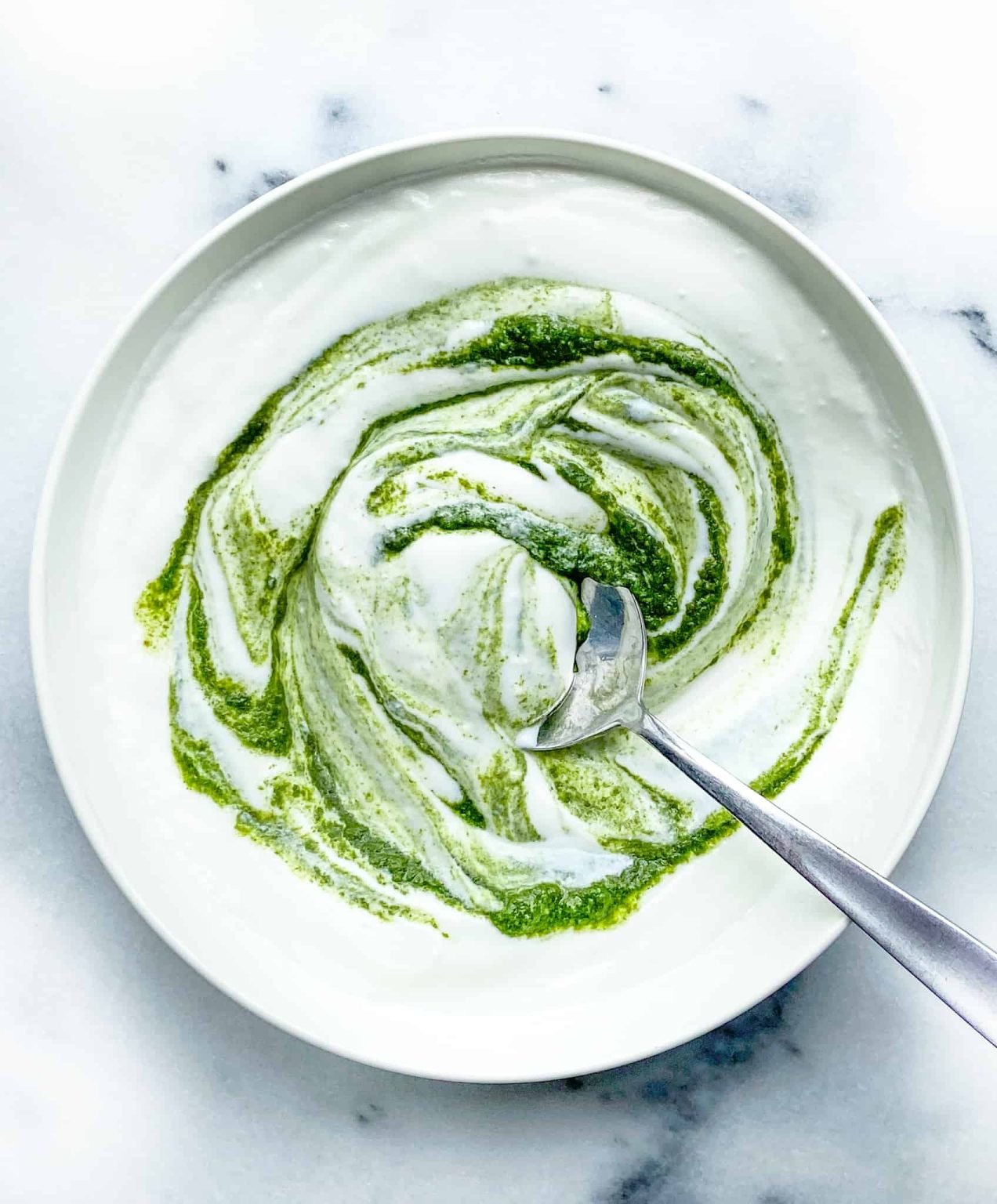 Cilantro Chutney Raita-Indian Yogurt Sauce - Feast with Safiya