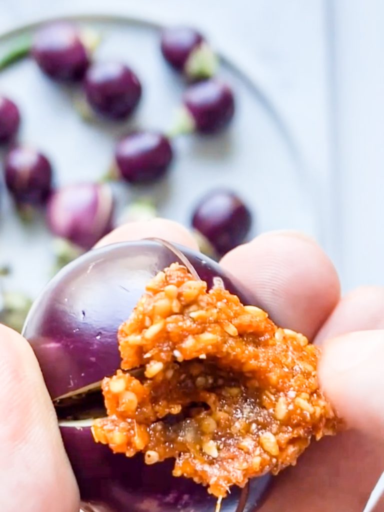 Stuffed Eggplant(Bharela Ringan Nu Shaak) - Feast with Safiya
