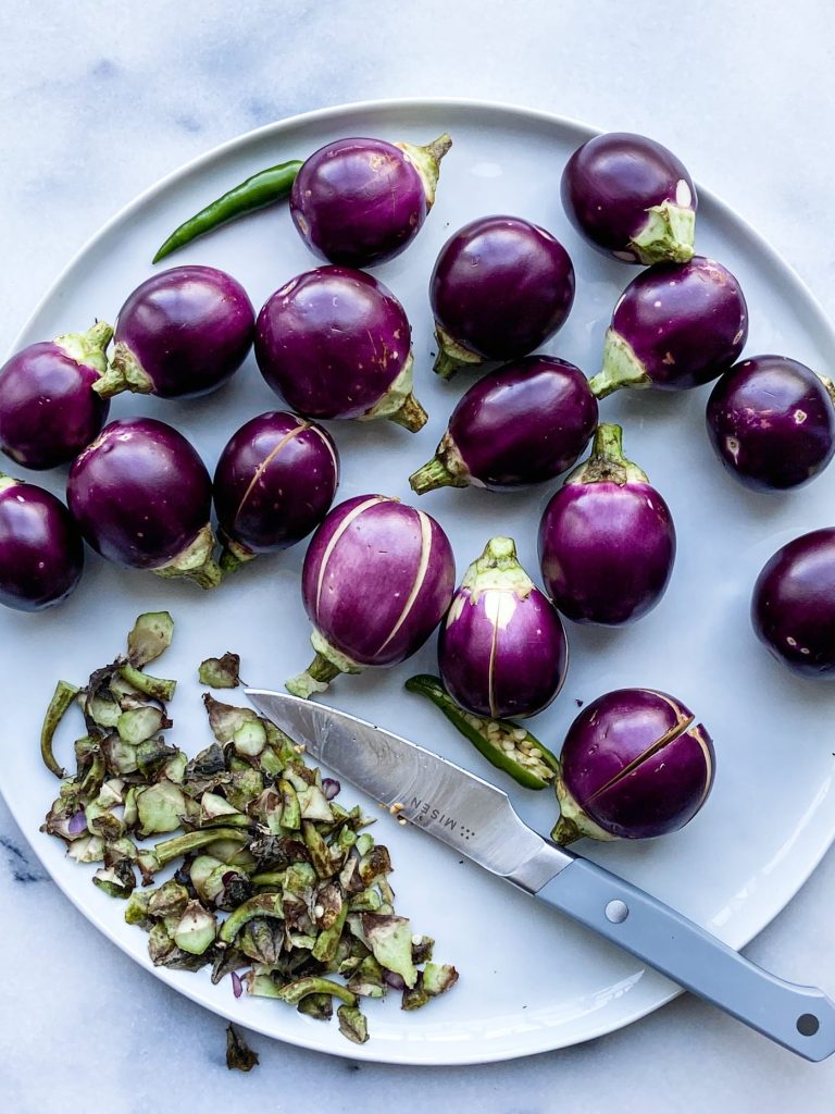 Stuffed Eggplant(Bharela Ringan Nu Shaak) - Feast with Safiya