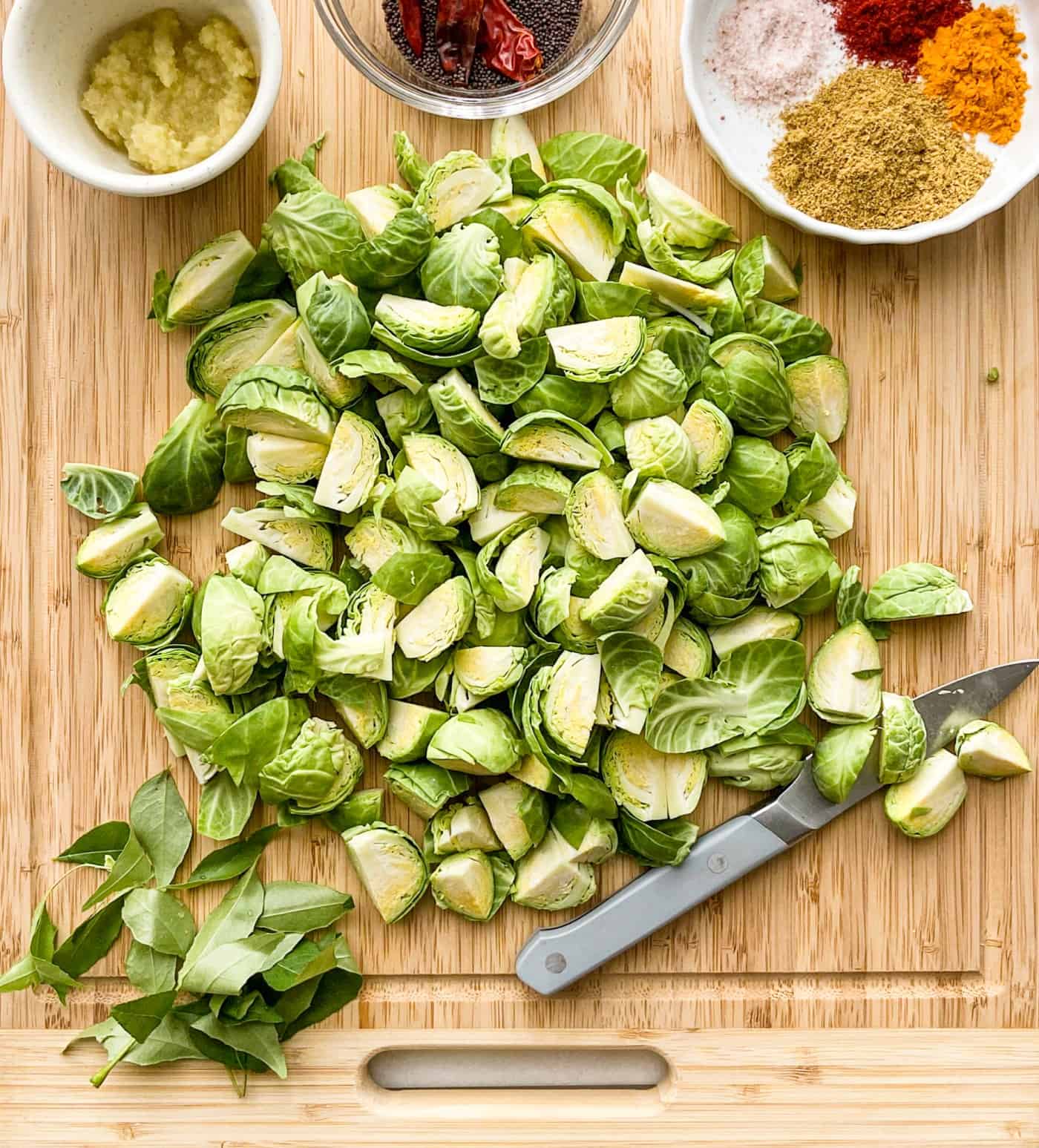 Indian Spiced Brussels Sprouts Recipe - Feast with Safiya